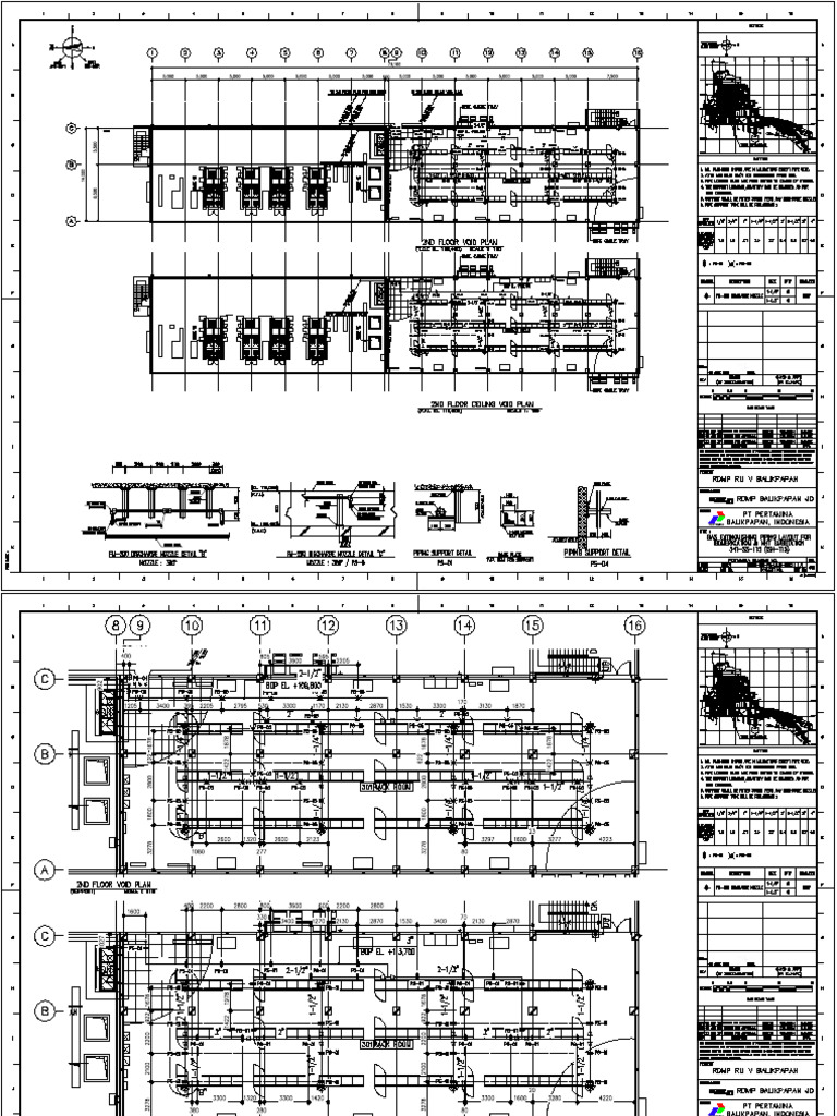 23.06.05 Shop Drawing Fire Fighting Piping Layout & Support SS 115 | PDF