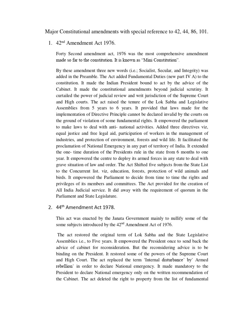 Major Constitutional Amendments With Special Refer 230420 200103
