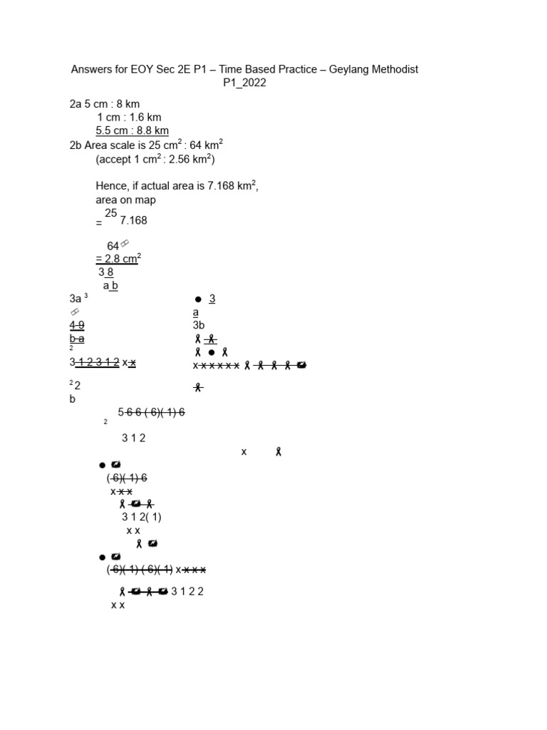 Time Based Practice - P1 - Geylang Methodist 2022 | PDF | Probability ...