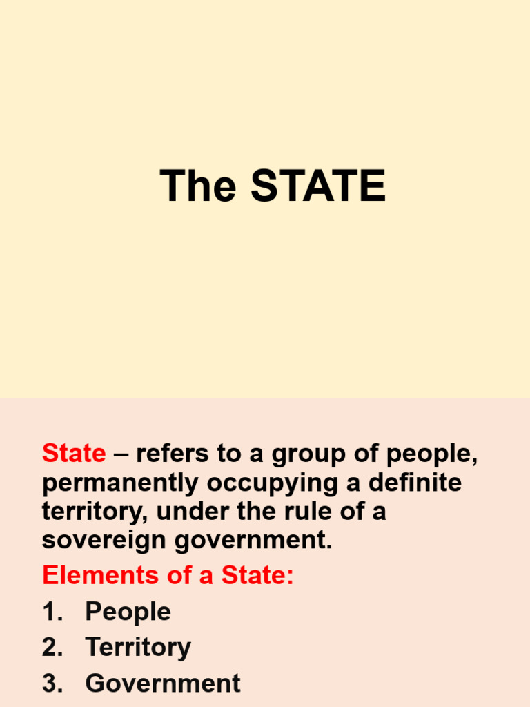 TCW State Intro | PDF | Government | State (Polity)