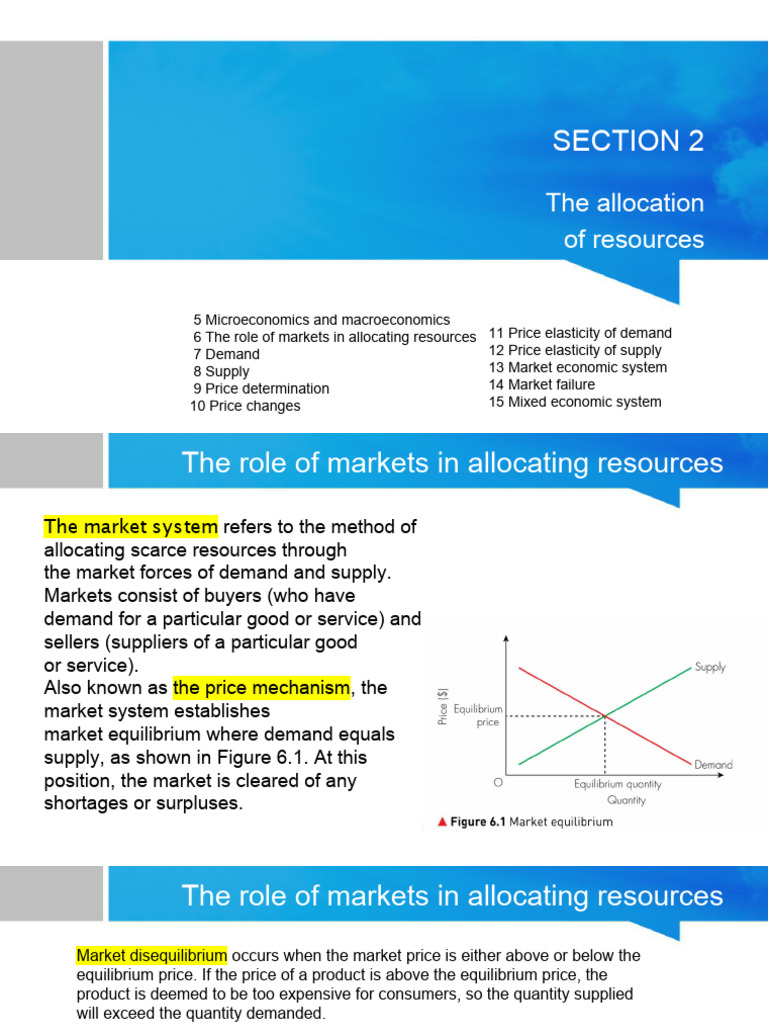 The Role of Market in Allocating Resources | PDF | Economic Equilibrium ...