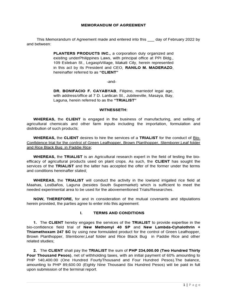 Trialist Agreement | PDF | Confidentiality