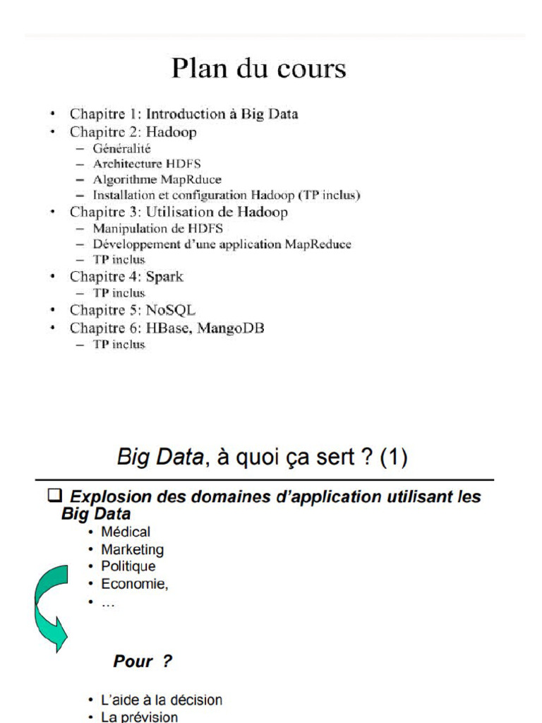 Cours1 2 Bigdata 1 | PDF | Apache Spark | Apache Hadoop