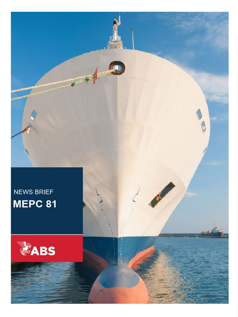 MEPC 81 news brief | PDF | Life Cycle Assessment | Emission Intensity