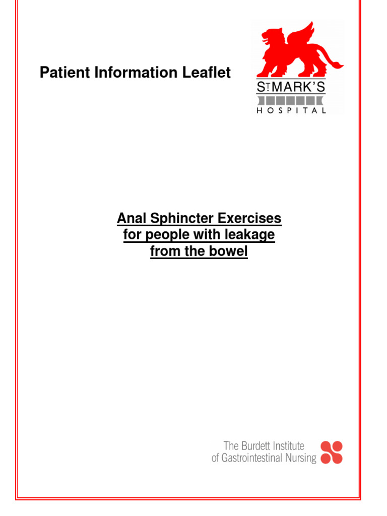 Anal Sphincter Exercises For Leakage | PDF