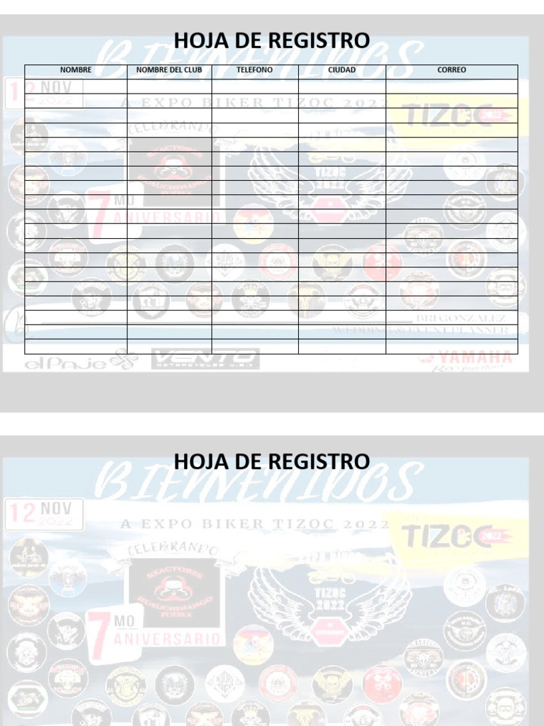 Hoja de Registro | PDF