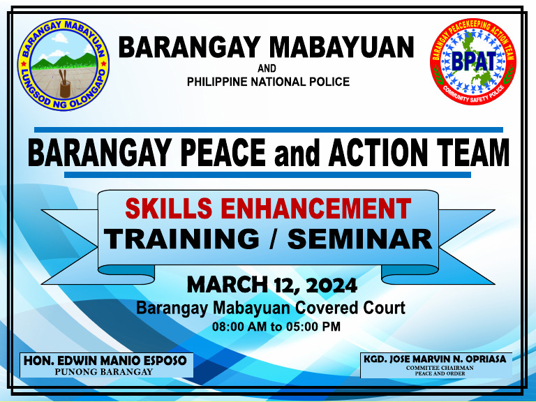 Bpat Training Tarp | PDF