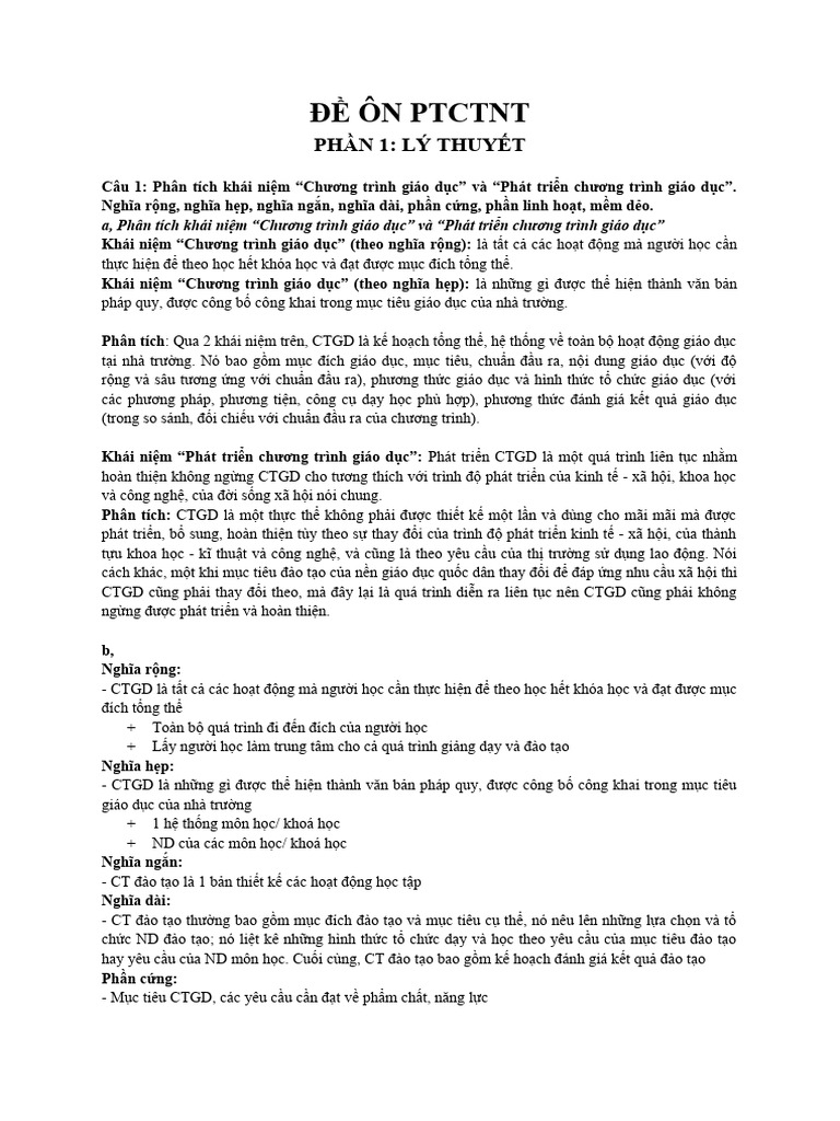 Đề ôn PTCTNT | PDF