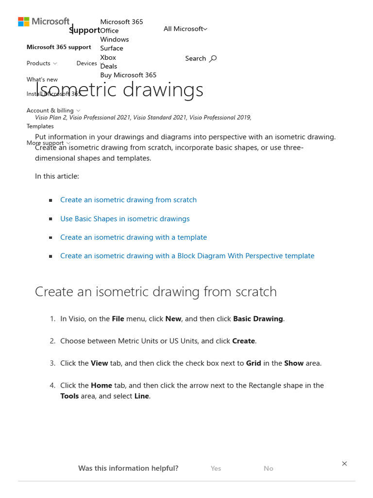 Visio Isometric Drawing Guide | PDF | Microsoft | Software