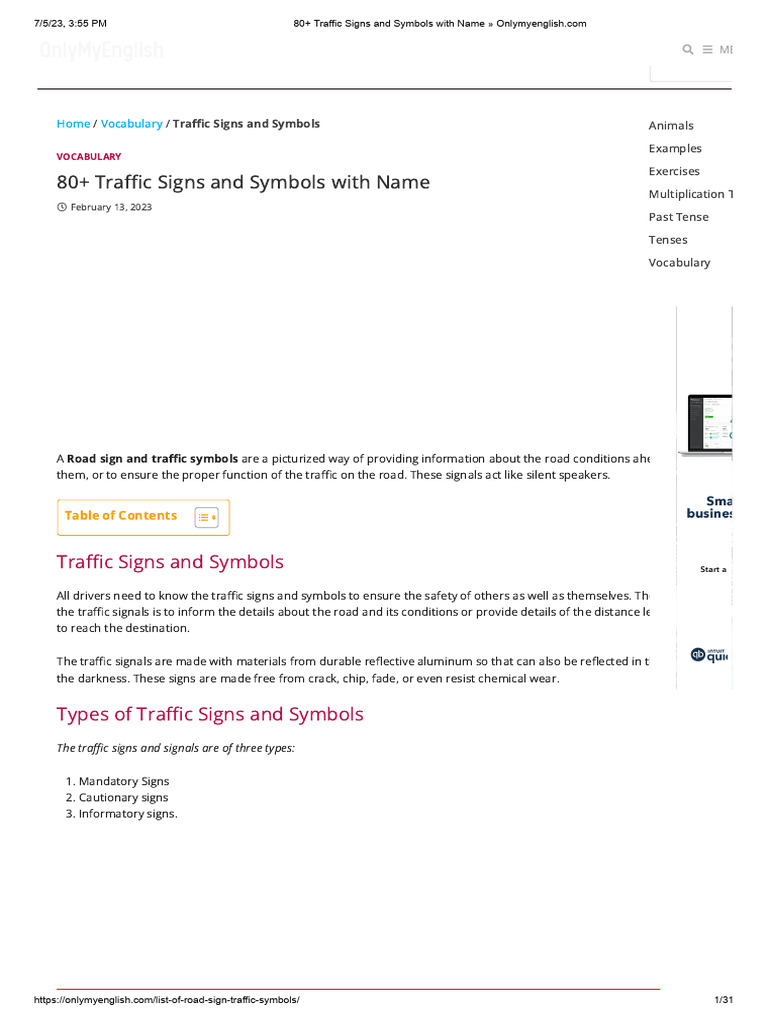 80+ Traffic Signs and Symbols Explained | PDF | Traffic | Traffic Light