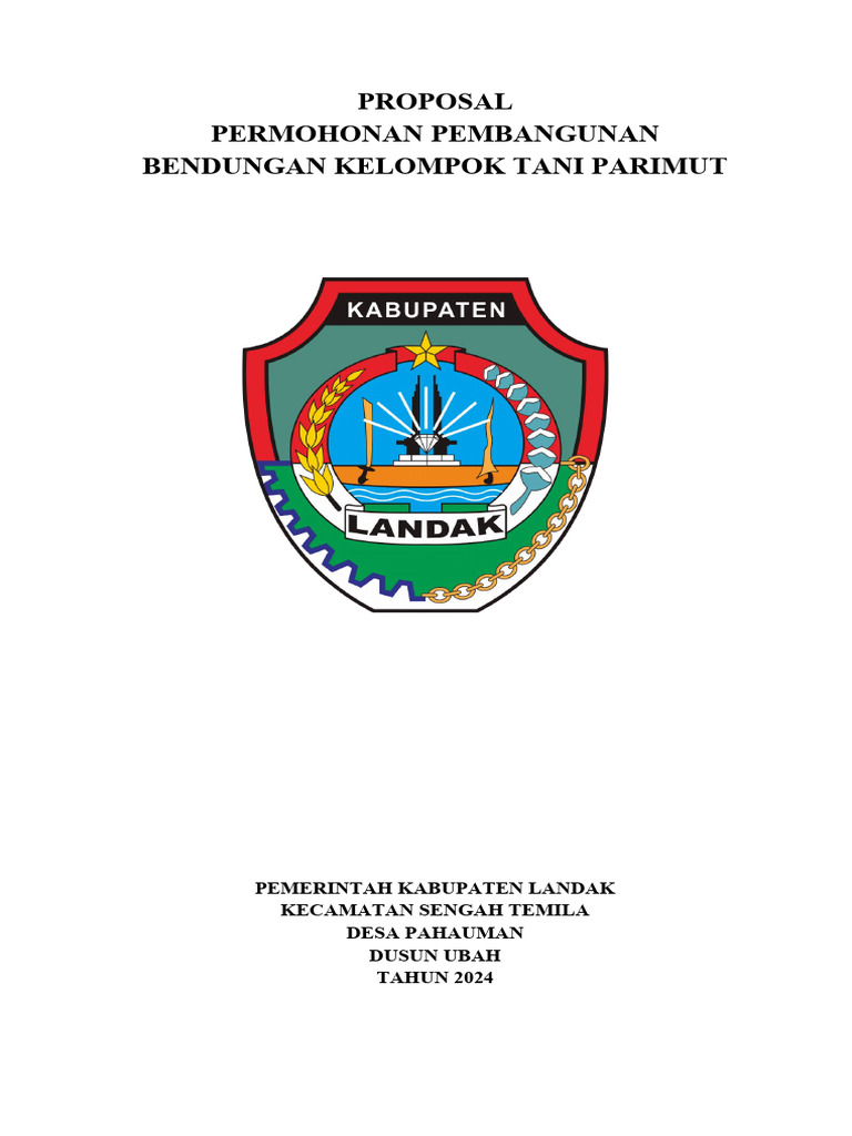 Proposal Pembangunan Bendungan Irigasi Sawah Dusun Ubah | PDF