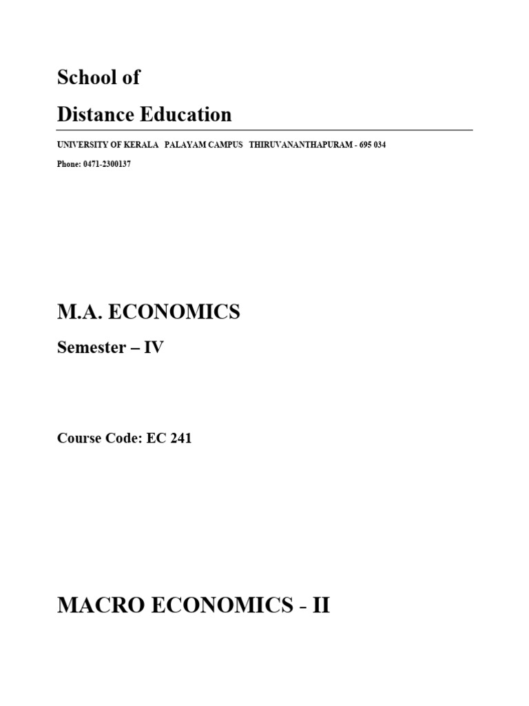 Macro Economics II | PDF | Phillips Curve | Inflation