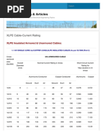 Electrical Cables Size & Current Rating Chart | PDF