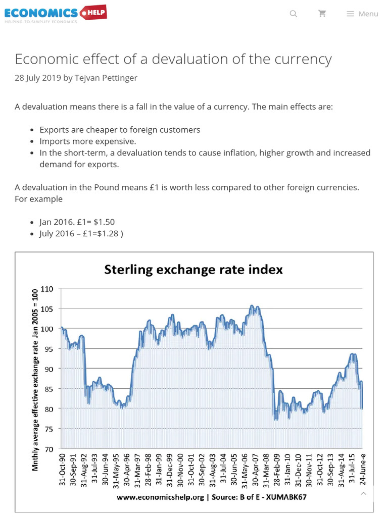 Economic Effect of A Devaluation | PDF | Devaluation | Exports