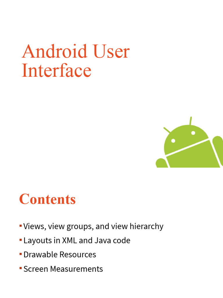 Pk Android User Interface Pdf Xml Android Operating System