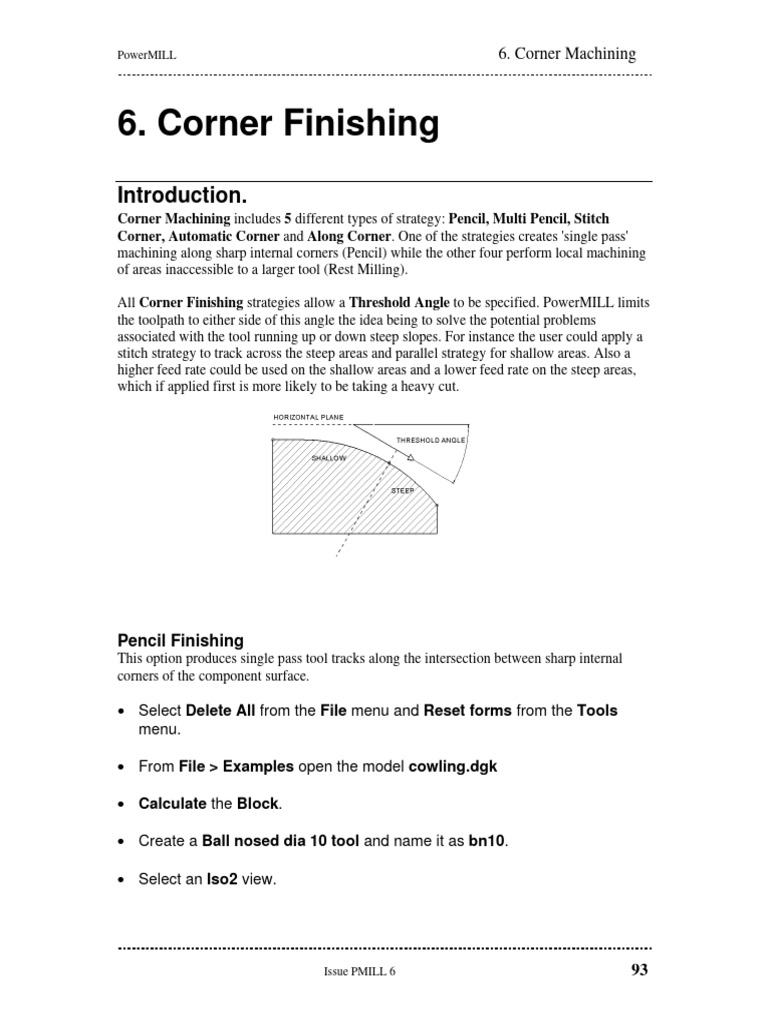 PM 06 Corner Finishing | PDF | Machine Tool | Machining