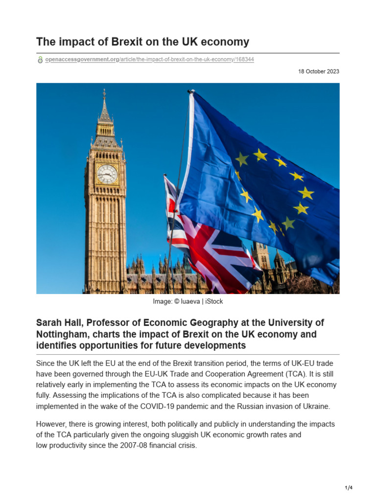 The Impact of Brexit On The UK Economy | PDF | Brexit | Economies
