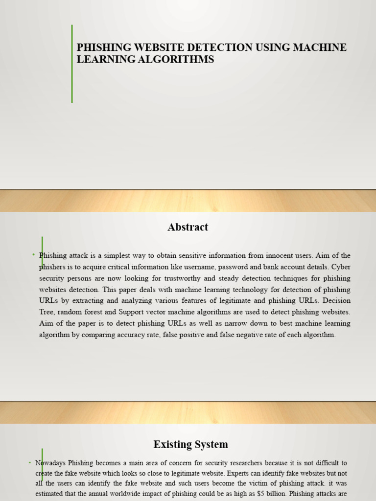 Final PPT - Phishing Website | PDF | Phishing | Support Vector Machine