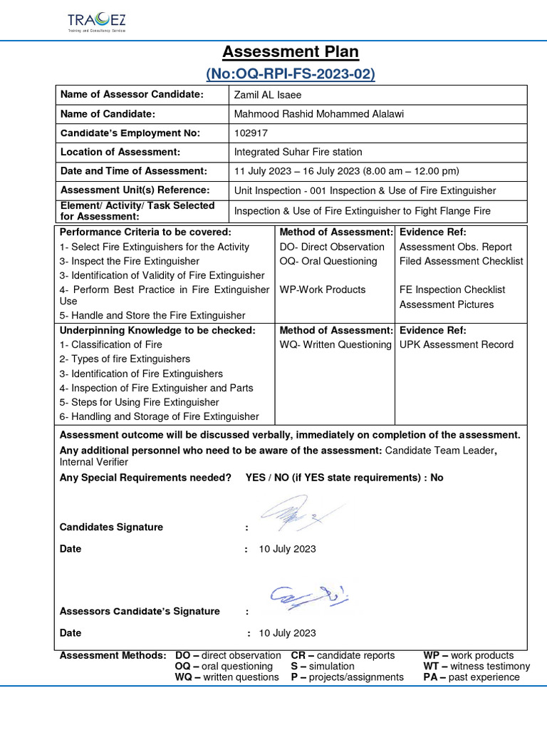5d - Assessment Portfolio - Assessor 2 - Candidate 2 | PDF | Cognition