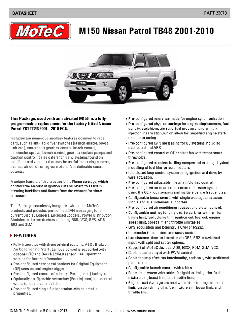 M150 Nissan Patrol TB | PDF | Throttle | Manual Transmission