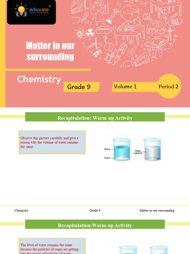 Chem Grade 9 Vol 1 Science Matter in Our Surrounding 2022-23 LP 2 PPT ...