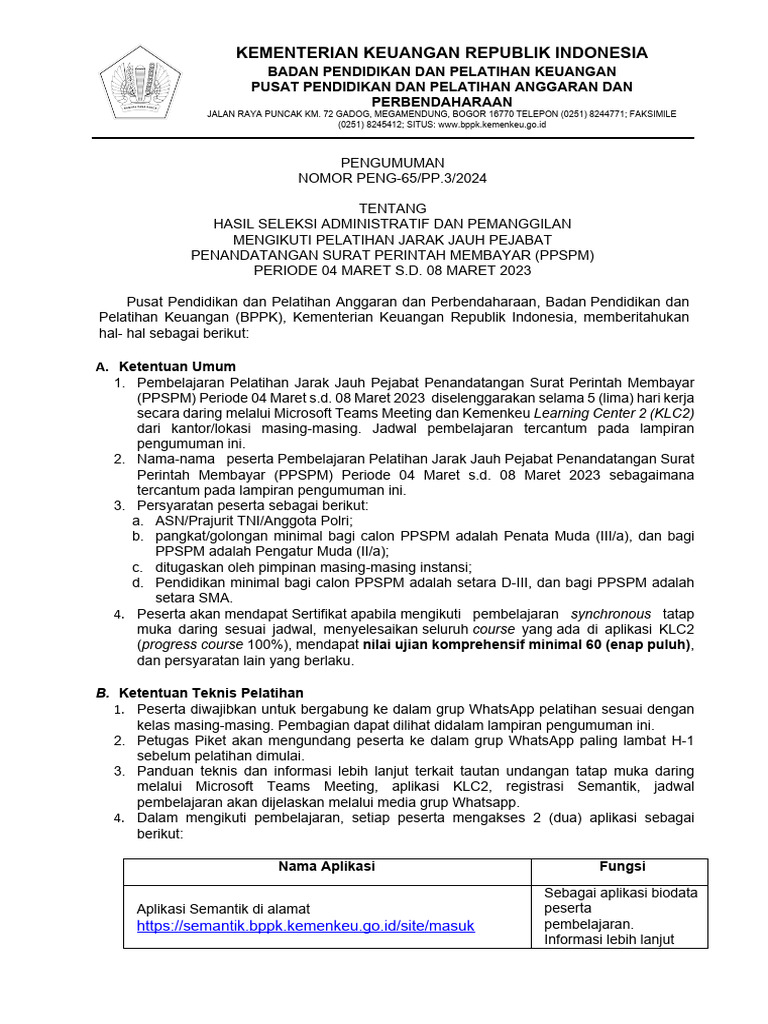 PENG PJJ PPSPM 4-8 Maret 2024 | PDF