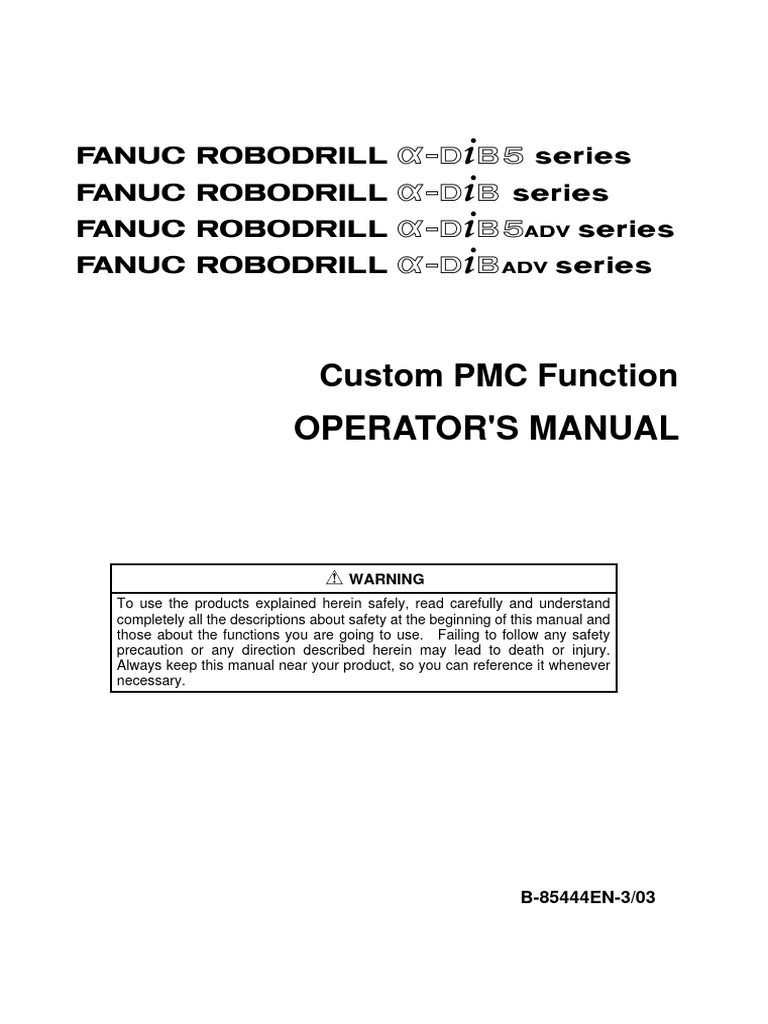 FANUC ROBODRILL Operator's Manual | PDF