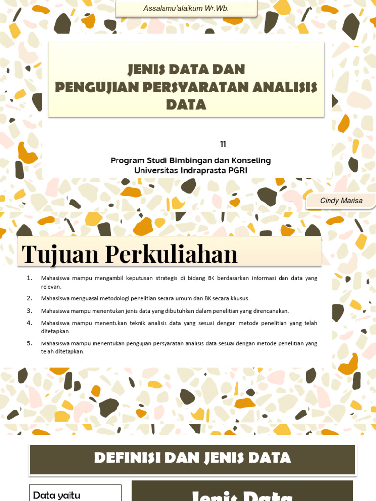 Jenis Data dan Pengujian Analisis BK | PDF