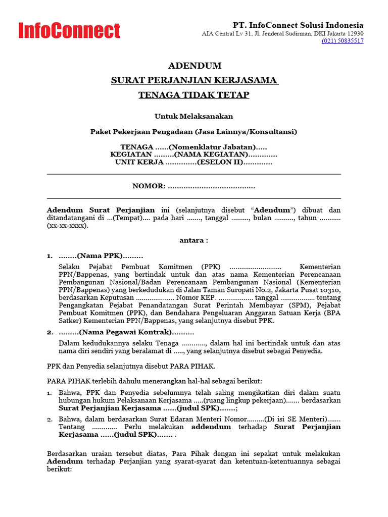Adendum Kontrak | PDF