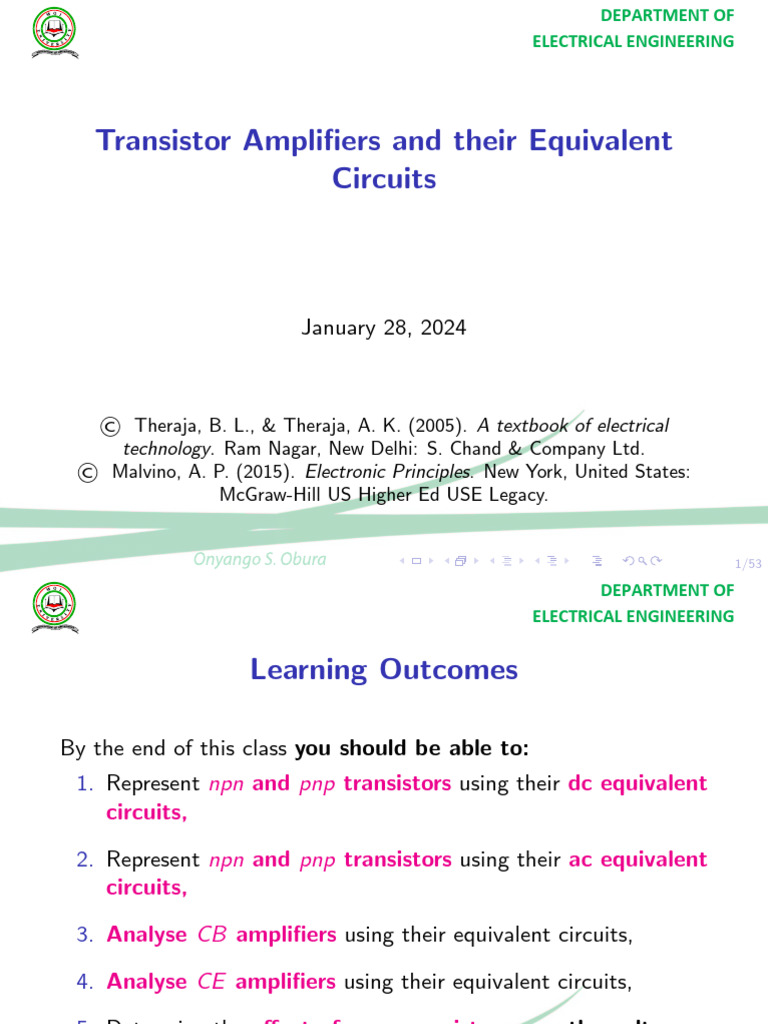 Transistor equivalent circuits and models | PDF | Bipolar Junction ...