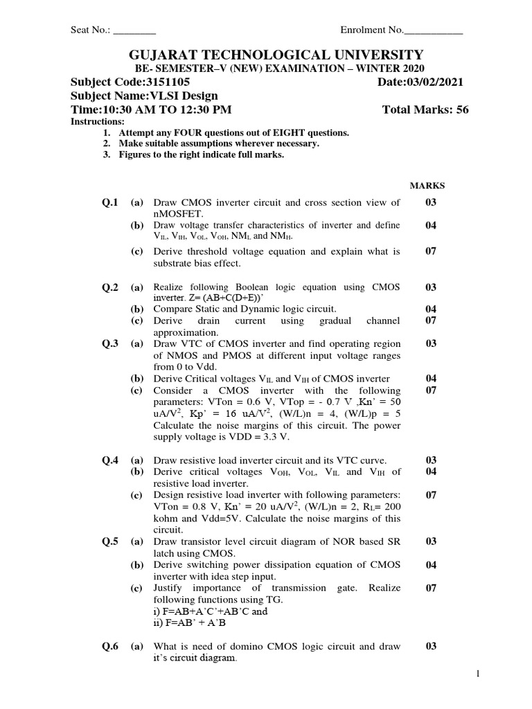 VLSI_papers | PDF | Cmos | Mosfet