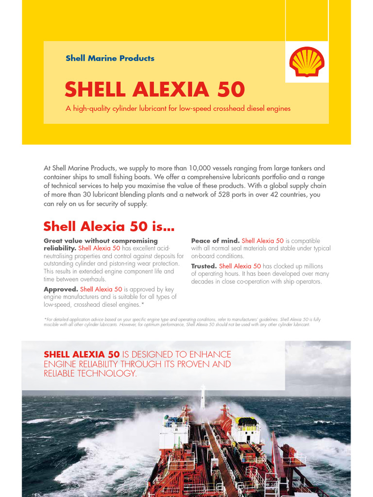 TDS - Shell Alexia 50 Brochure | PDF | Internal Combustion Engine ...