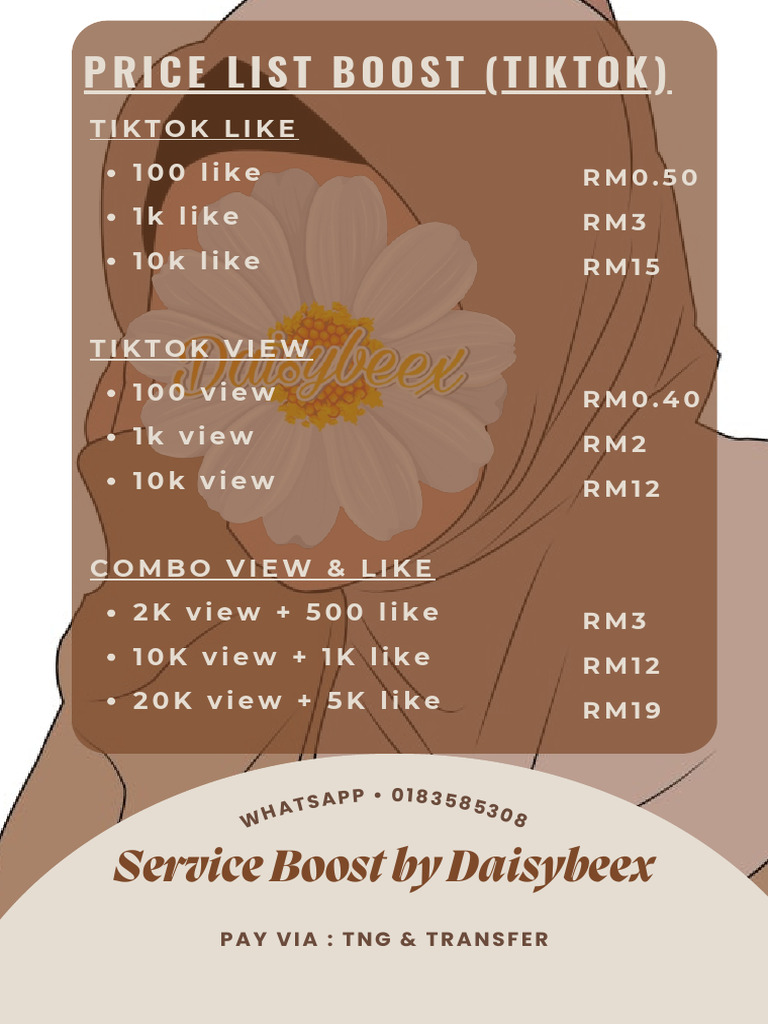 Price List Booster Tiktok | PDF