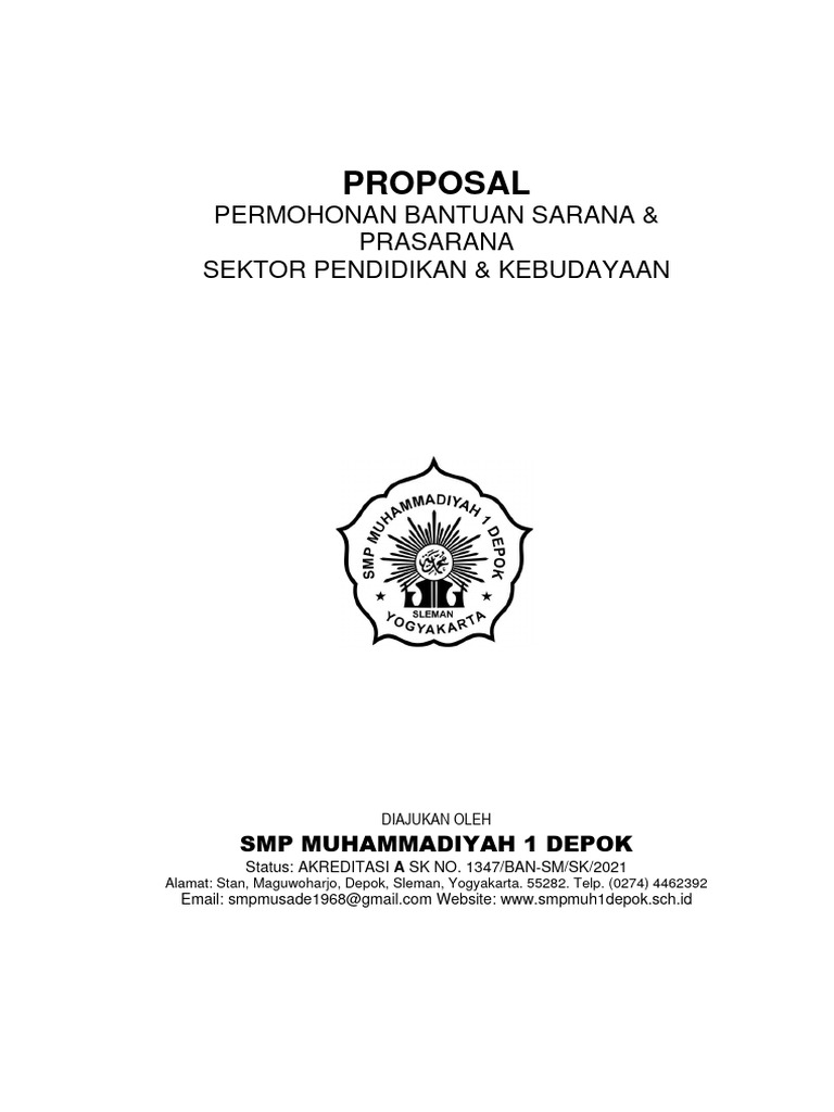 Permohonan Sarpras SMP Muhammadiyah 1 | PDF