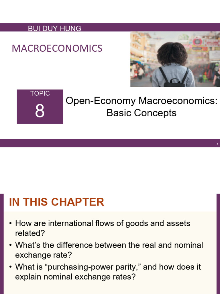 Topic 8 Open Economy Macroeconomics Basic Concepts | PDF | Exchange ...