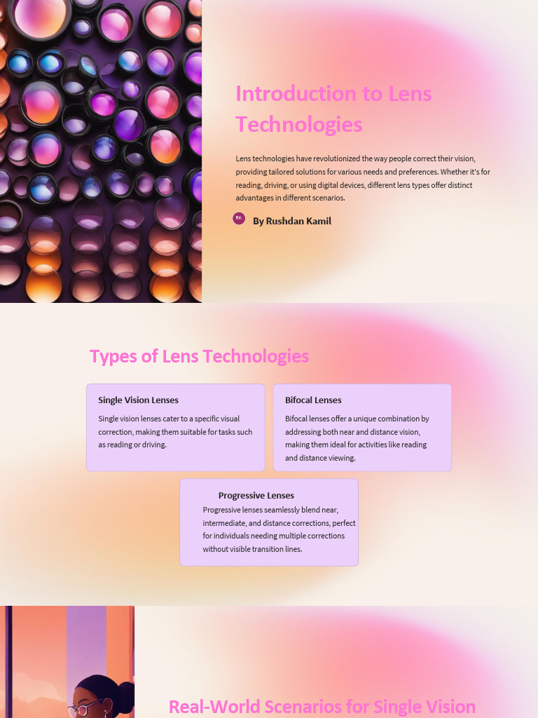 Introduction To Advanced Lens Technologies and Eyewear Materials | PDF ...