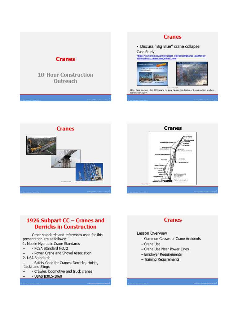Construction Cranes PPT v.05.18.15 | Download Free PDF | Crane (Machine ...