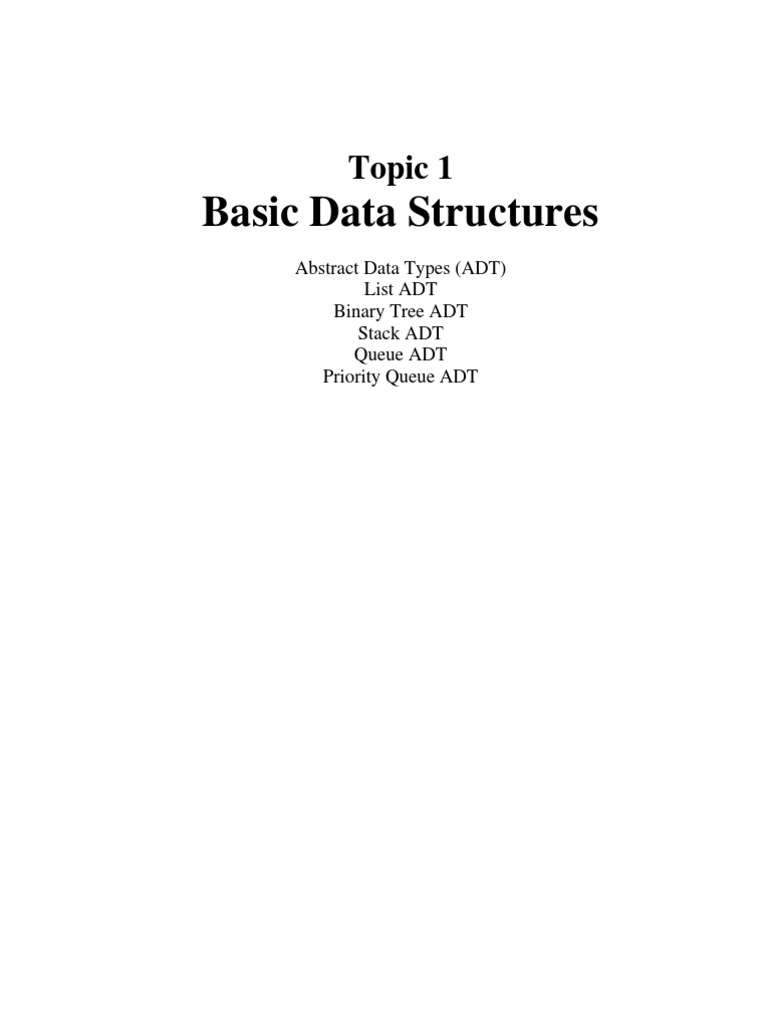 Basic Data Structures: Topic 1 | PDF | Queue (Abstract Data Type) | Subroutine