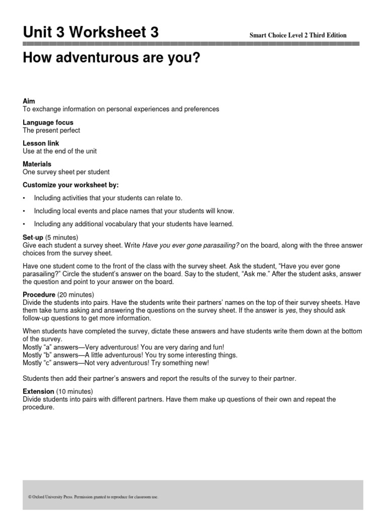SC3e - Level 2 - Unit 03 - Worksheet3 | PDF | Human Communication