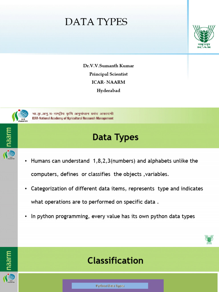 Data Types | PDF | Data Type | Integer (Computer Science)