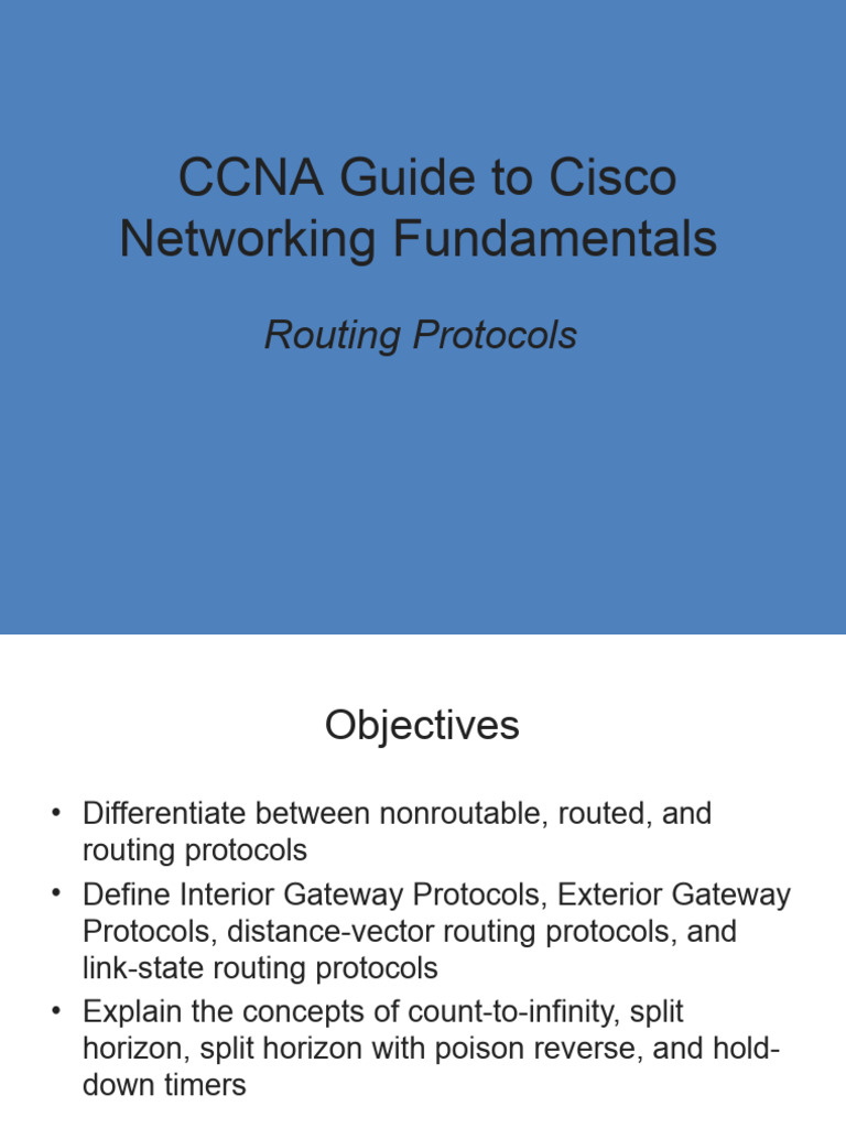 Cisco Routing Protocols Overview | PDF | Routing | Internet Protocols