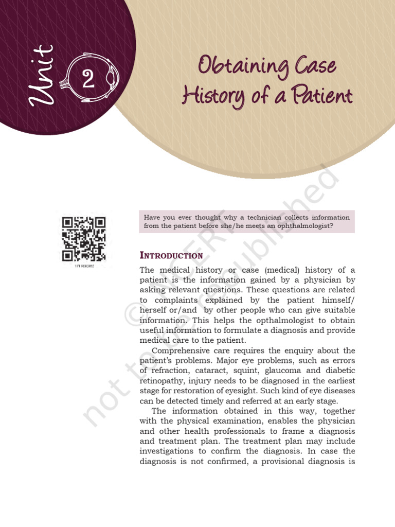 Case Taking and Case History | Download Free PDF | Human Eye ...
