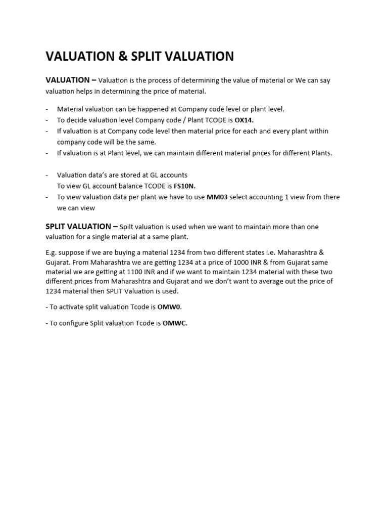 Split Valuation by Shubham Mahajan | PDF | Valuation (Finance) | Financial Economics