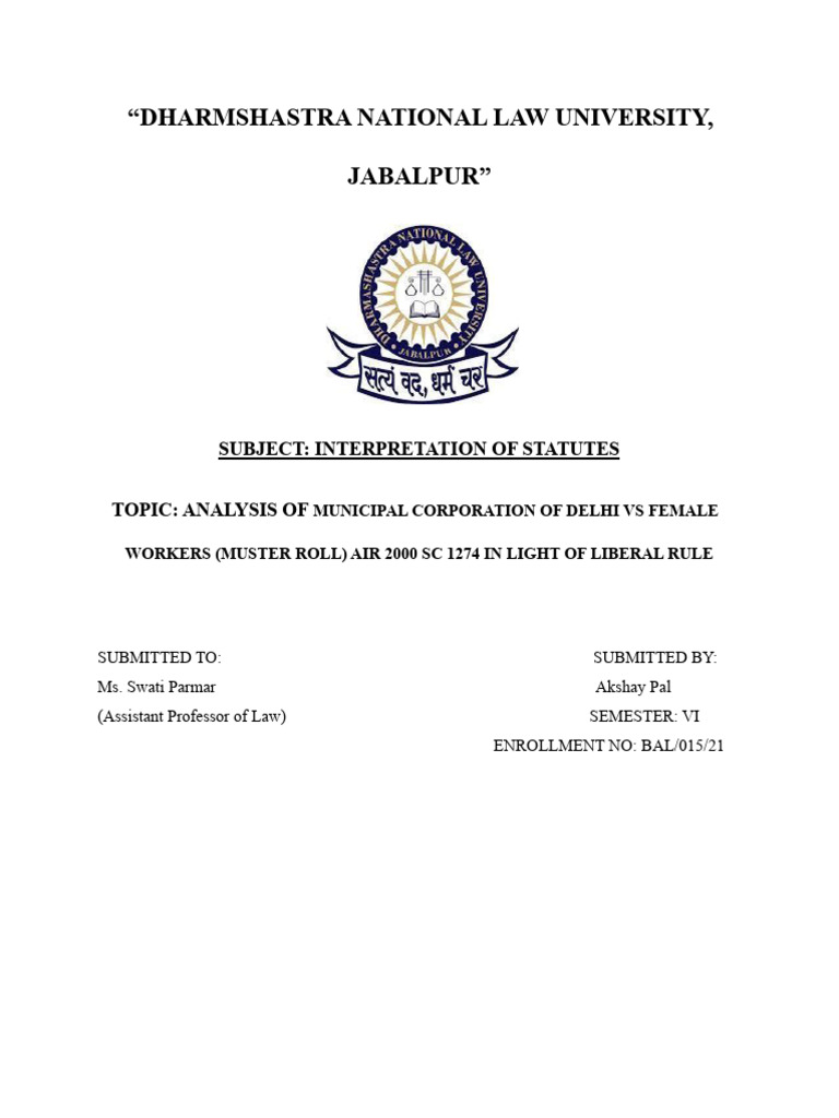 Akshay Pal IOS PROJECT | PDF | Plain Meaning Rule | Justice