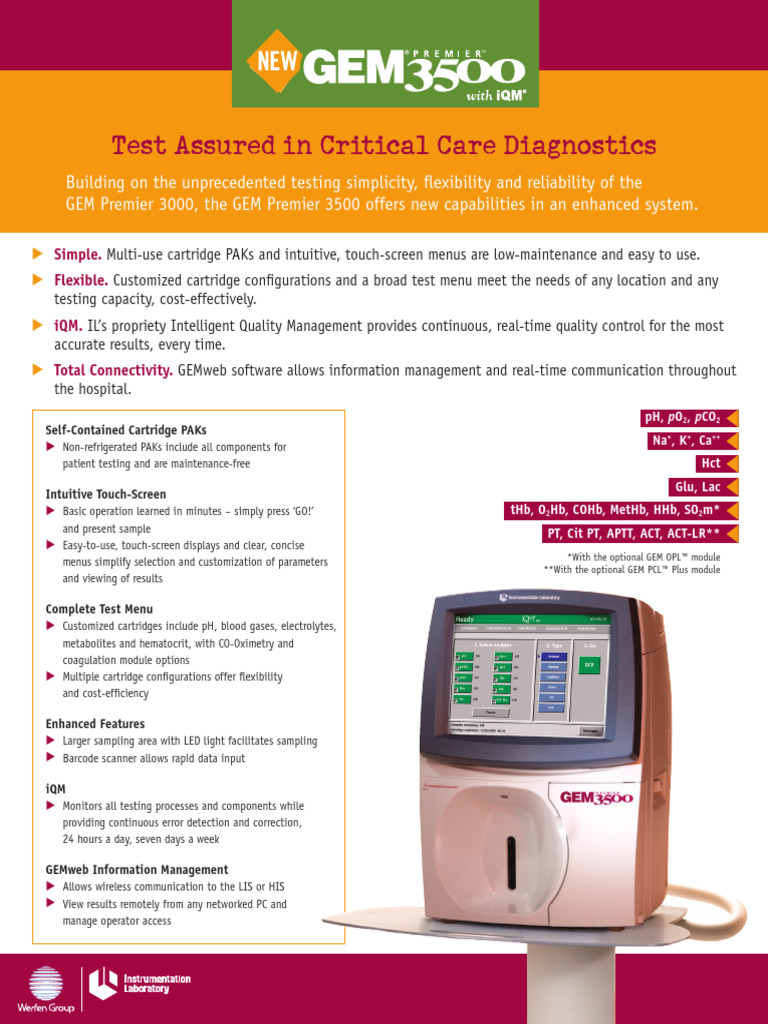 GEM Premier 3500 Specifications | PDF | Computing | Computer Engineering