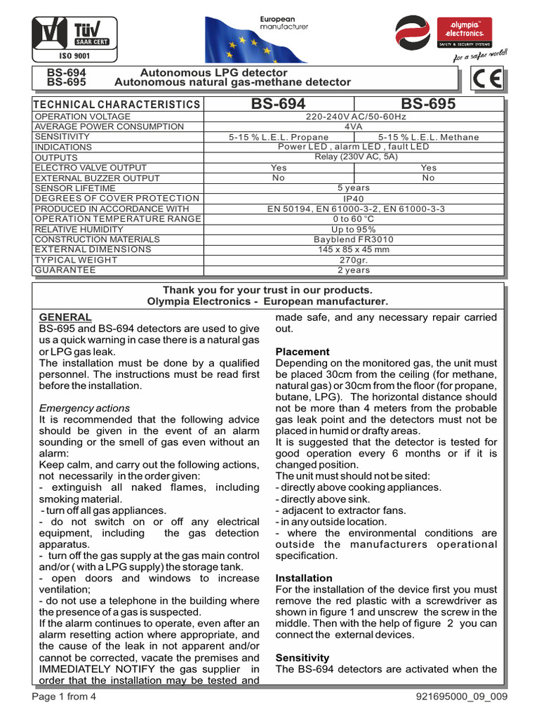 BS 694 695 - en | PDF | Relay | Liquefied Petroleum Gas