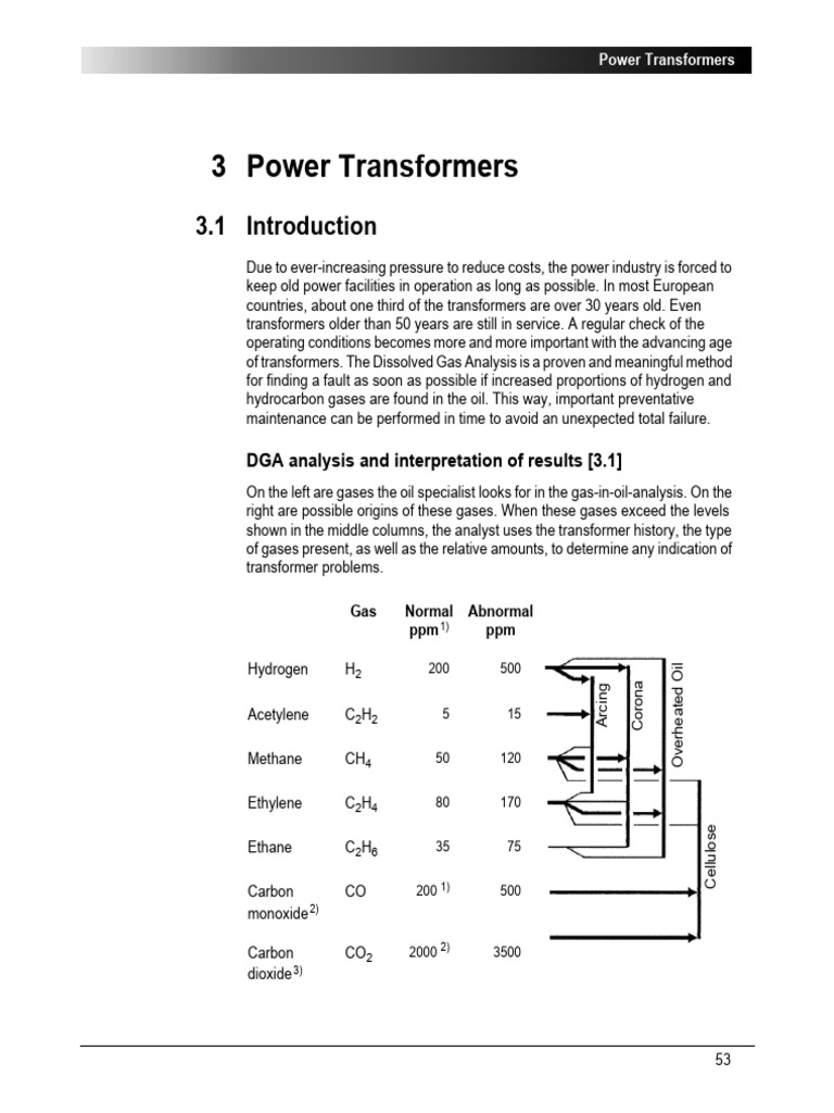 DGA Reference VALUES | PDF | Transformer | Electricity