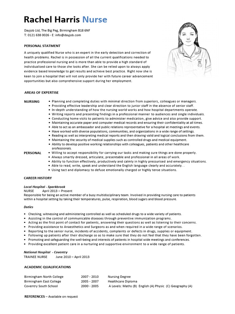 cv Nurse_Template_2 | PDF | Nursing | Expert