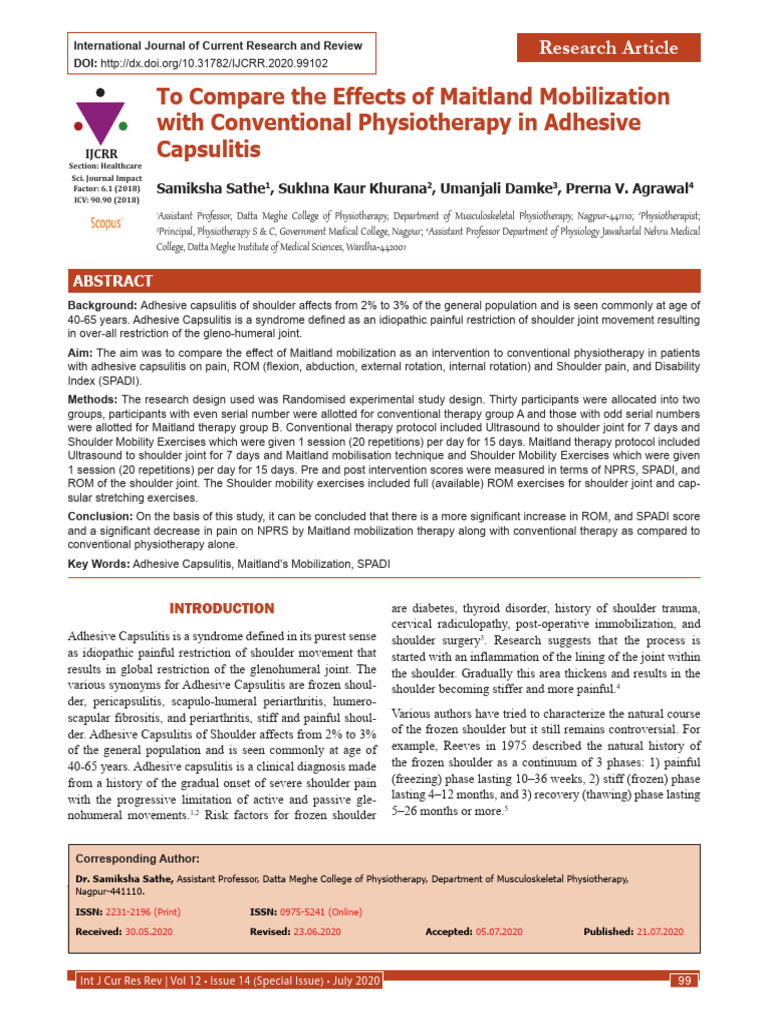 To_Compare_the_Effects_of_Maitland_Mobilization | PDF | Shoulder ...