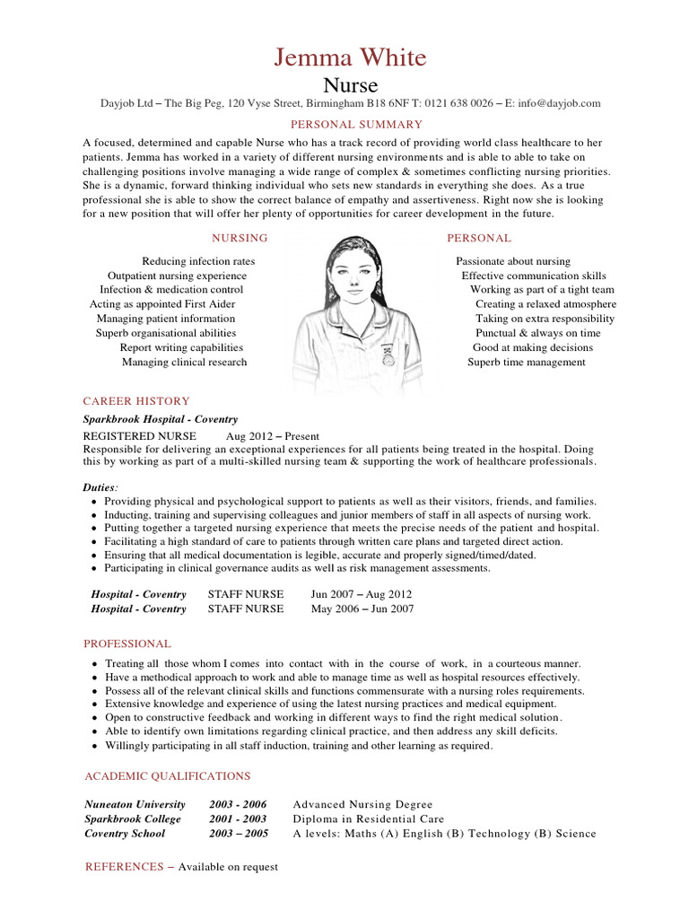 CV Nurse Template | Download Free PDF | Nursing | Patient